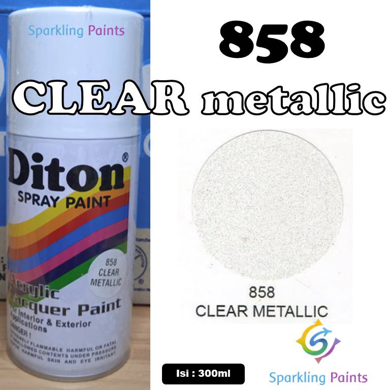 Jual Pilox Diton Clear Metallic 858 300ml Warna Clear Vernis Pernis Metalik Transparan Sepeda ...