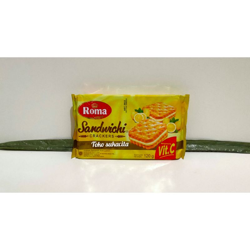 Jual roma sandwichi crackers krim lemon (120gram) | Shopee Indonesia