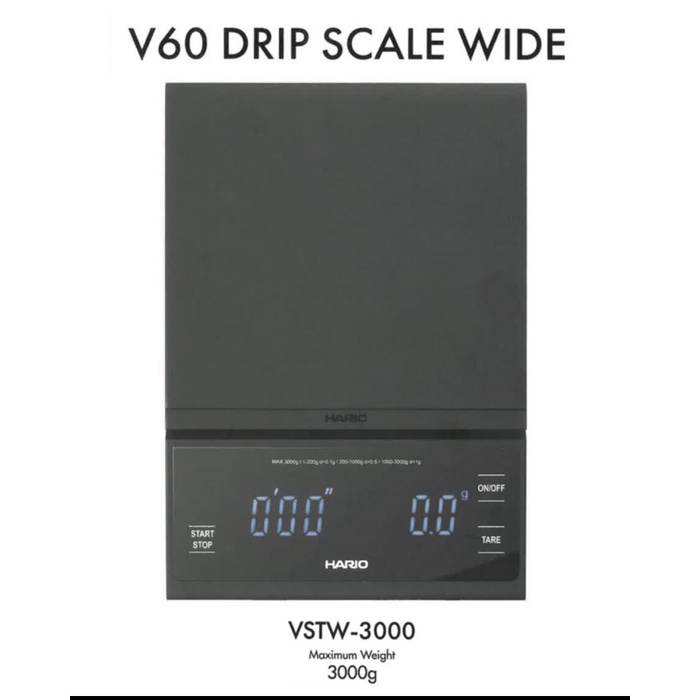 Jual Timbangan Digital | HARIO V60 Drip Scale Wide Black T/Timbangan ...