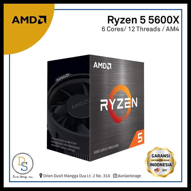 Jual AMD Ryzen 5 5600X Processor, AM4, 6 Core CPU | Shopee Indonesia
