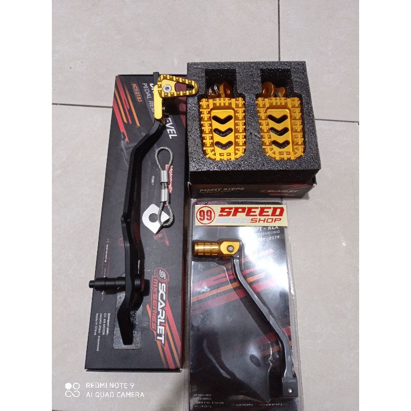 Jual satu paket operan gigi+footsteps+pedal rem merek scarlet buat mtr ...