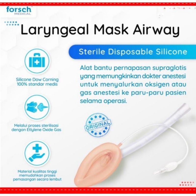 Jual Laryngeal Mask Airway LMA uk 1,1.5, 2, 2.5, 3,4 dan 5 | Shopee ...