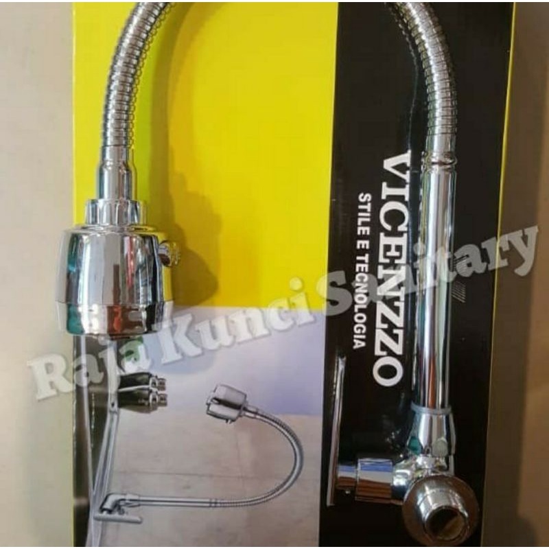 Jual Kran Kitchen Sink Flexibel Kuningan Teba/Kran Cuci Piring Tembok ...