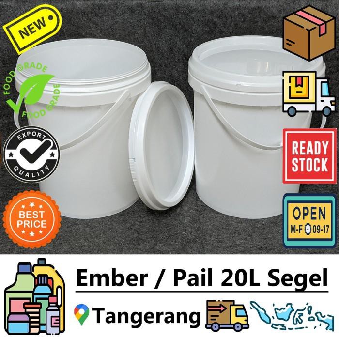 Jual Chum | (Cargo) Ember 20 L Liter / Pail Cat 25 Kg Tutup Segel Food ...