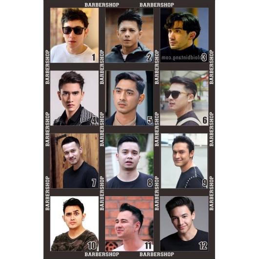 Jual Poster barbersop / poster pangkas rambut / model rambut terbaru ...