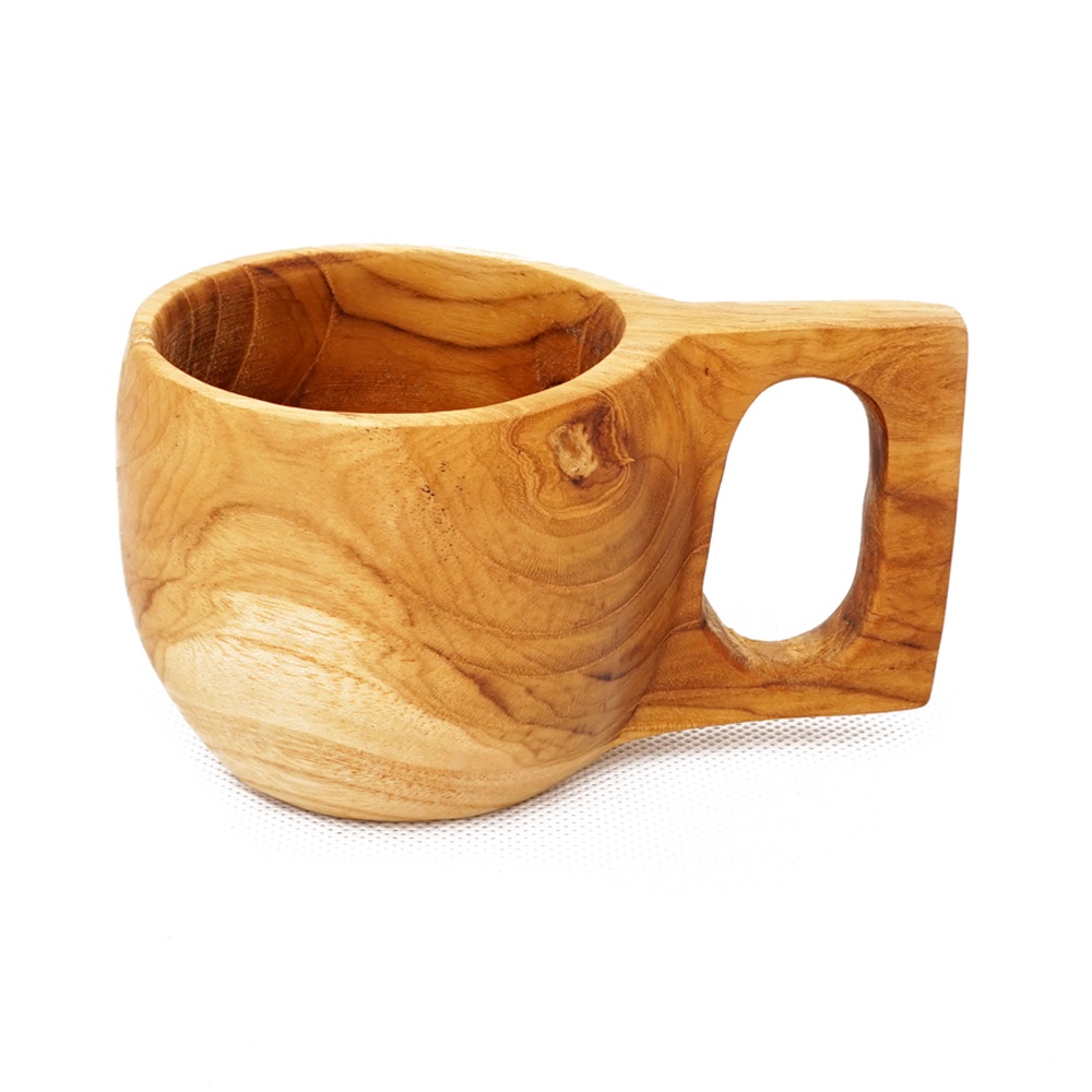 Jual Nicole's Natural GLS Mug Kids Solid Wood Glass / Gelas Kayu / Mug ...