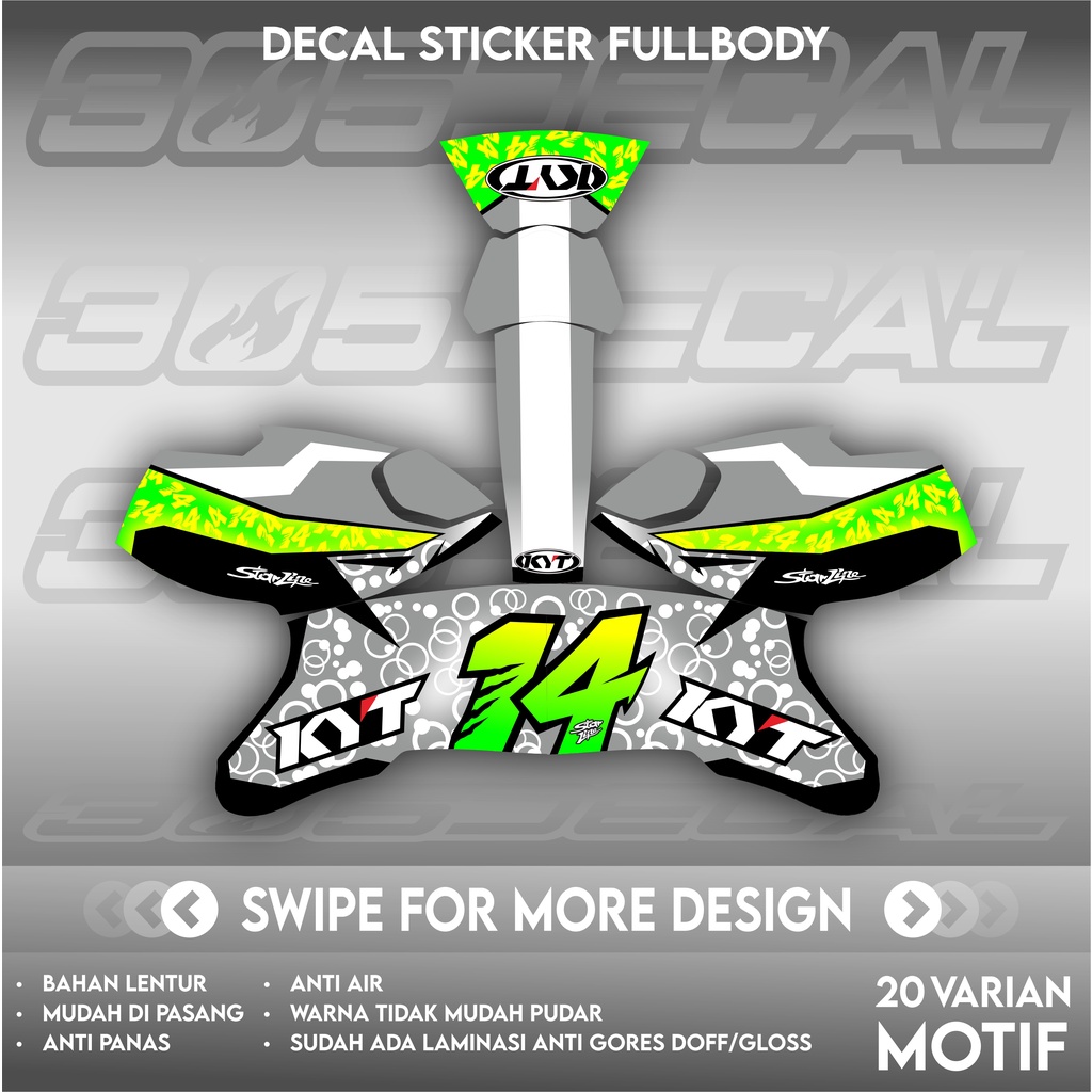 Jual Sticker Decal Helm KYT KYOTO Part 1 | Decal Sticker | Decal Helm ...