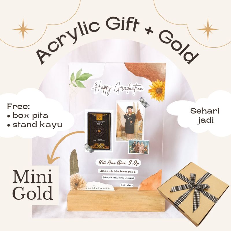 Jual ACRYLIC GIFT + MINI GOLD, KADO HARI GURU, KADO VALENTINE, WISUDAH ...