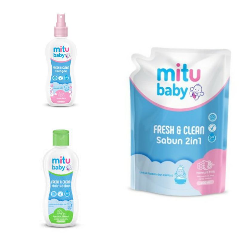 Jual Mitu baby powder / mitu baby sabun 2in1 / baby oil / liquid powder ...