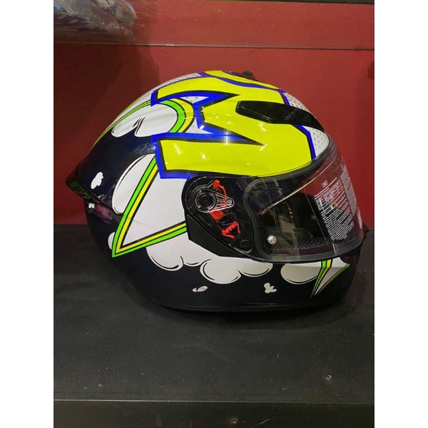 Jual AGV K3SV (Bubble Blue White Yellow) | Shopee Indonesia