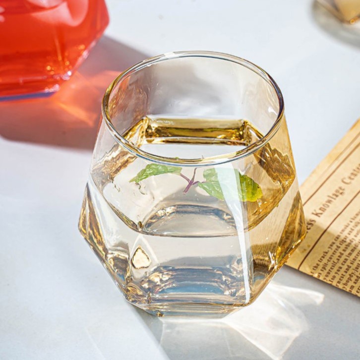Jual Gelas Estetik Kaca Hexagonal/ Gelas Minum / Gelas Estetik / Glass / Gelas Bir / Gelas Cafe ...