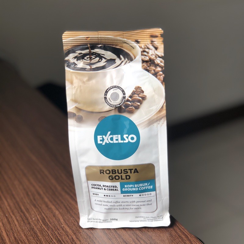 Jual Excelso Robusta Gold Kopi Bubuk 200gr | Shopee Indonesia