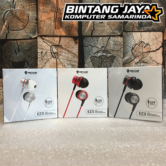 Jual Earphone Gaming Rexus EZ3 Rexus Type-C Conector with Mic - Hitam ...