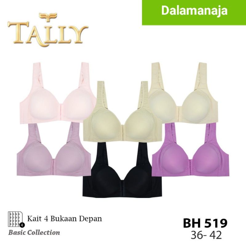 Jual TALLY Bra Fashion 519 Bra Kancing depan Busa Tipis Tanpa Kawat Cup ...