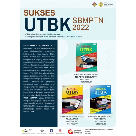 Jual SUKSES UTBK SBMPTN 2022 (TKA Saintek) | Shopee Indonesia