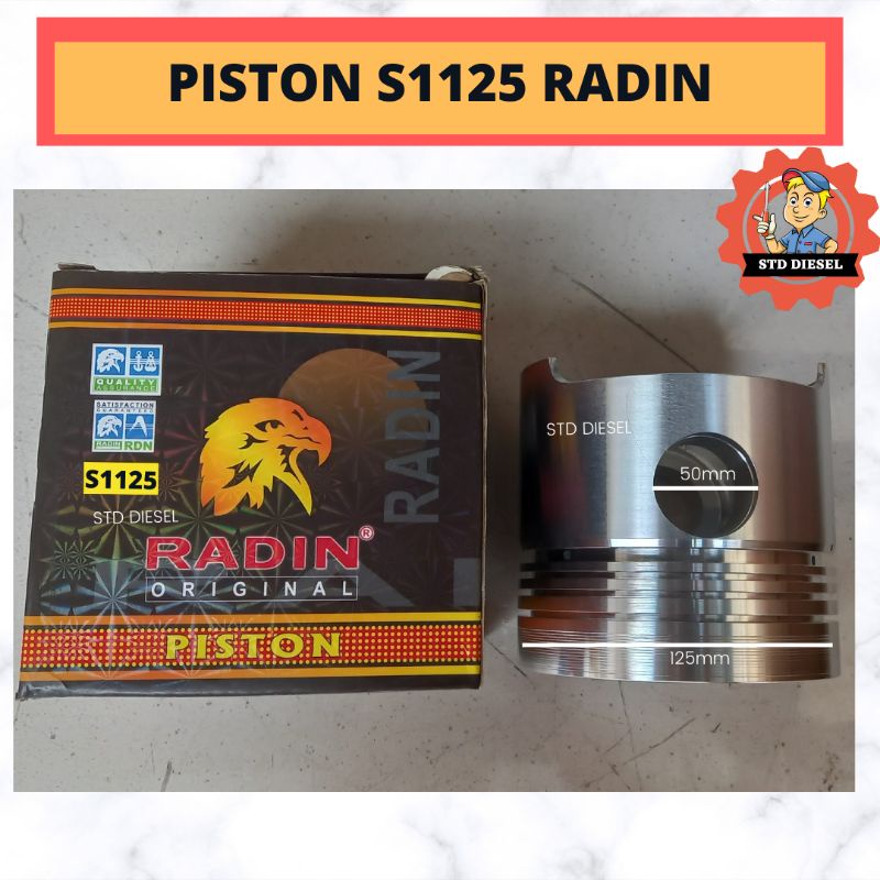 Jual PISTON S1125 ZS1125 28 HP PK MERK RADIN SEKER DIESEL ENGINE MESIN | Shopee Indonesia