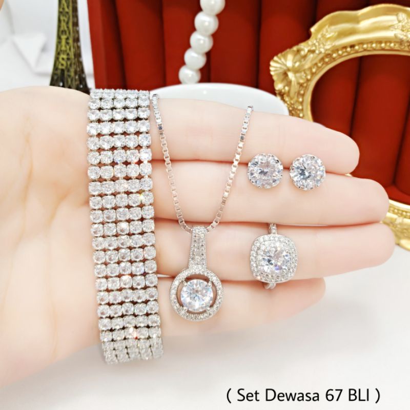Jual Perhiasan Set Wanita Silver 67 BLI | Shopee Indonesia