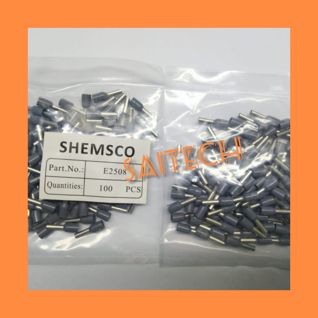Jual SKUN KABEL FERRULES WARNA E2508 2.5mm. - Grey Abu-abu | Shopee ...
