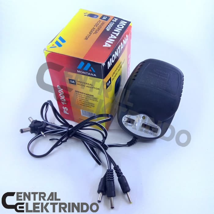 Jual ADAPTOR MONTANA 12V 1A 1000ma / SUDER SUOER 1,2A 1200ma / BRETER 0 ...
