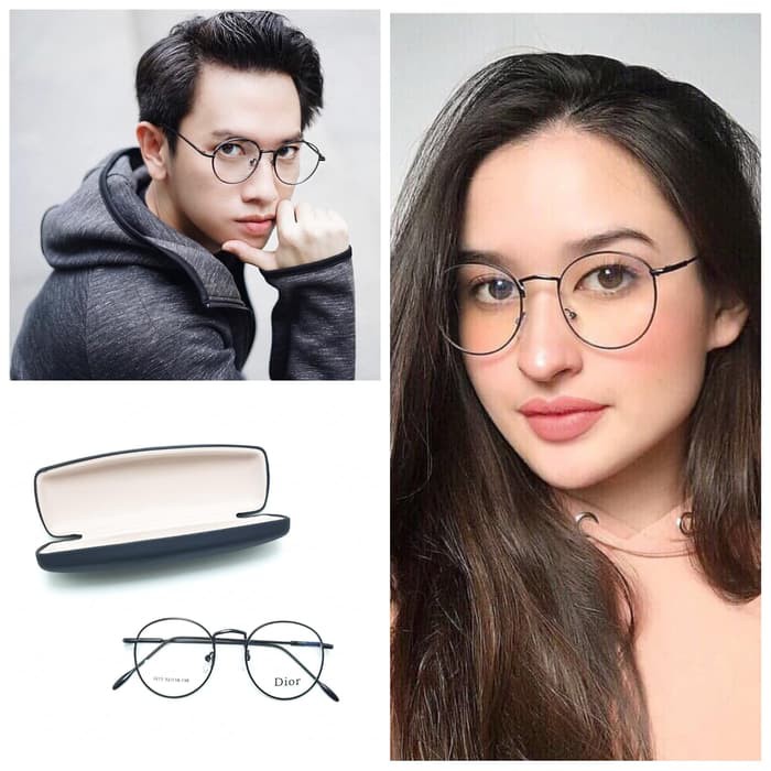 Jual kacamata minus korea bulat (paket frame dan lensa) | Shopee Indonesia