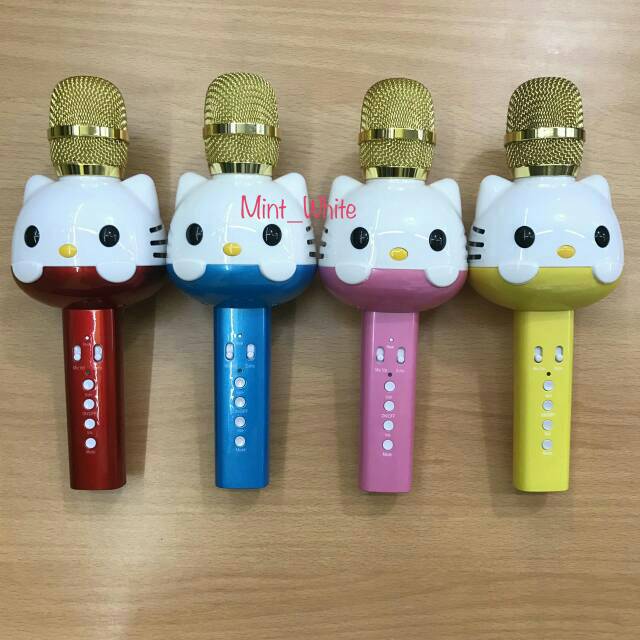 Jual Mic Karaoke Hello Kitty Bluetooth / Microphone U63 Wireless ...