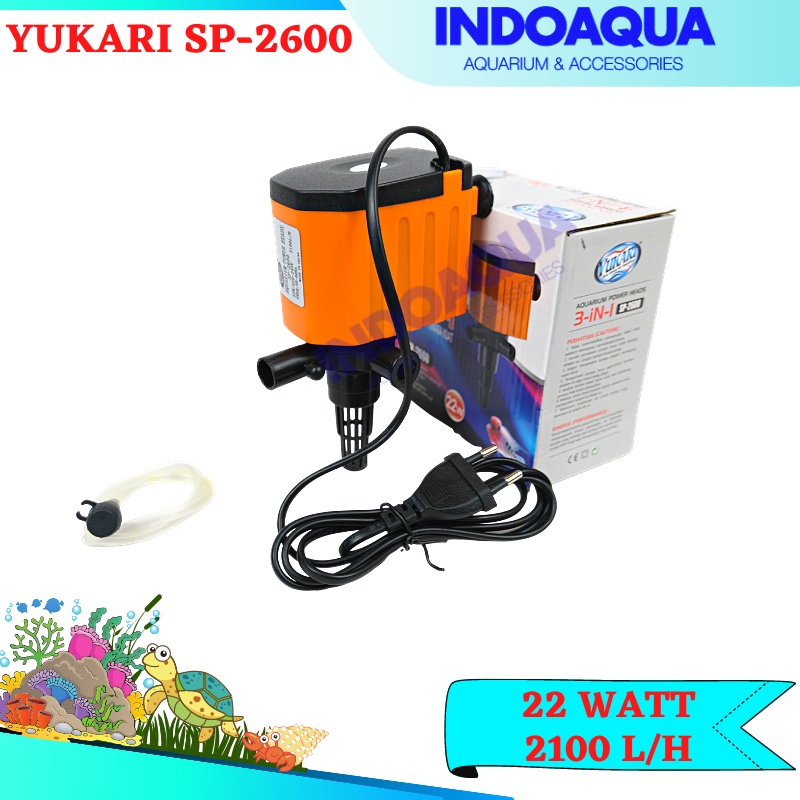 Jual Pompa Aquarium Yukari SP-2600 | Pompa Hidroponik Celup SP-2600 Kapasitas 2100 L/H | Pompa ...