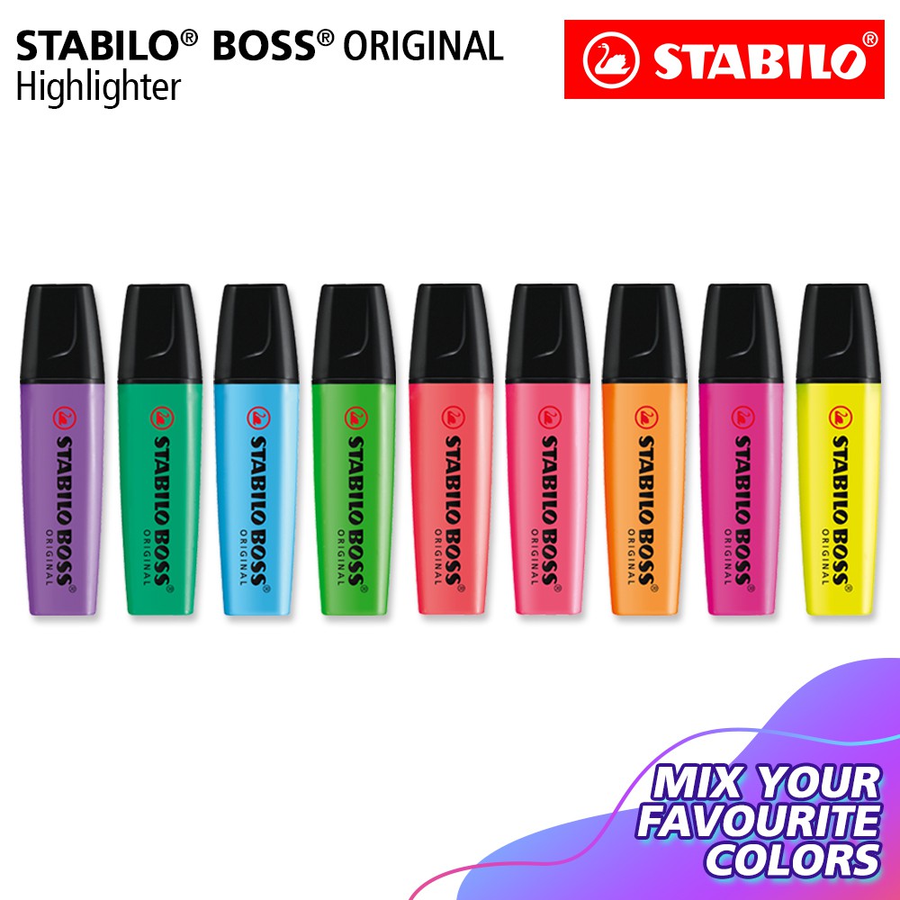 Jual STABILO BOSS ORIGINAL / Mix Colors / Highlighter | Shopee Indonesia