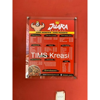 Jual Papan Menu Akrilik | Papan Harga Menu | Price List Menu | Signage ...