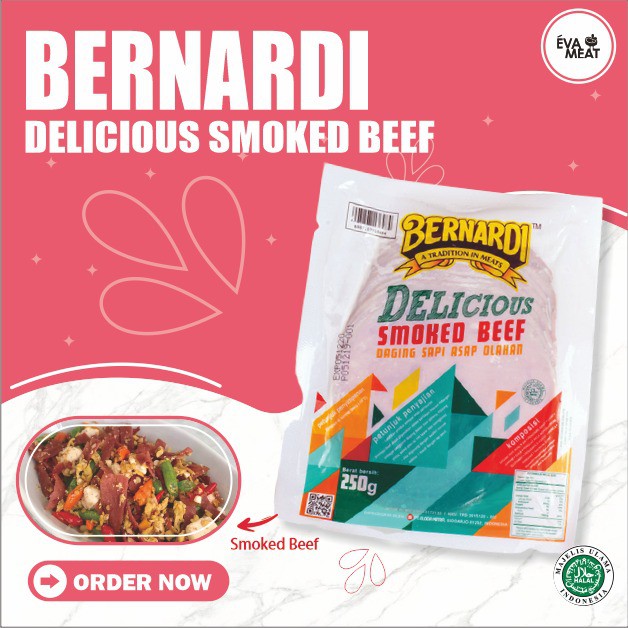 Jual Bernardi delicious smoked beef 250 gr / smoked beef / bernardi ...