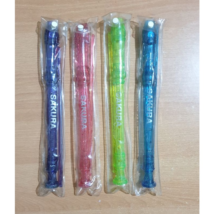 Jual SULING TRANSPARAN WARNA WARNI SAKURA. ORIGINAL/ SULING RECORDER ...