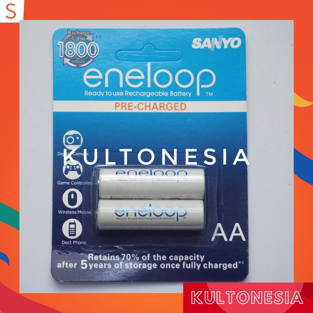 Jual Baterai Charger SANYO ENELOOP AA 2000Mah - Baterai Cas AA SANYO ENELOOP 2500Mah | Shopee ...