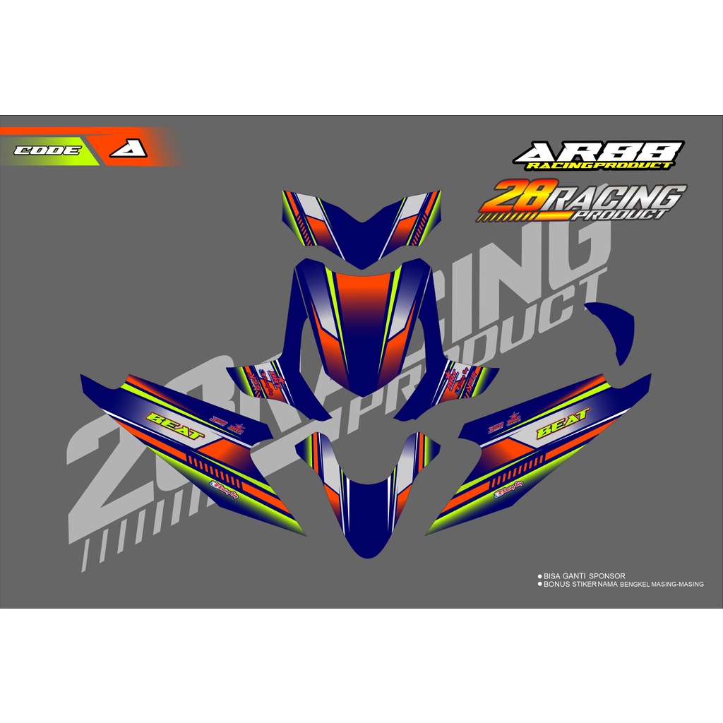Jual stiker decal beat karbu full body (cod) | Shopee Indonesia