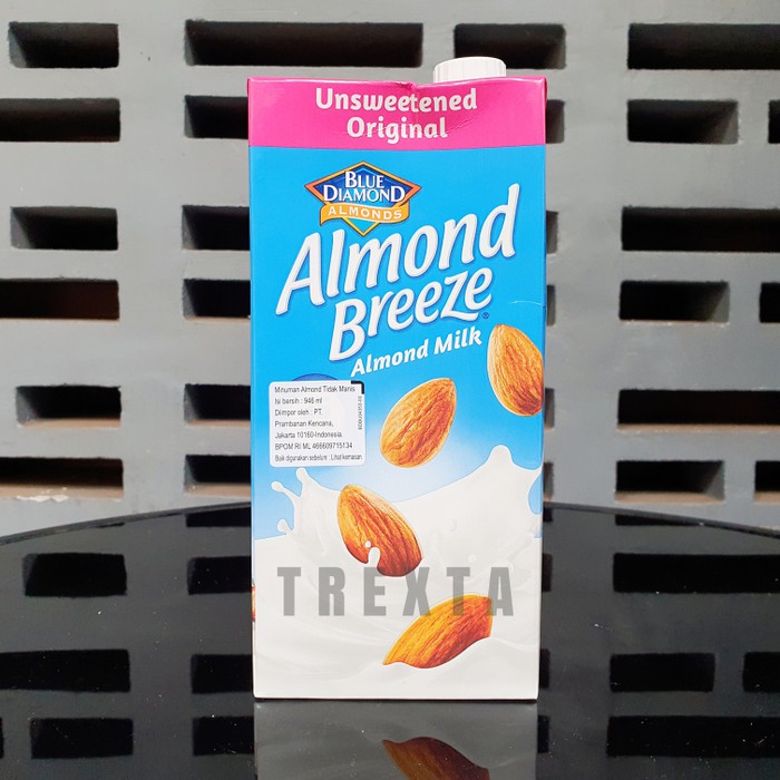 Jual SUSU ALMOND MILK UNSWEETENED ORIGINAL BLUE DIAMOND 946ML | Shopee Indonesia