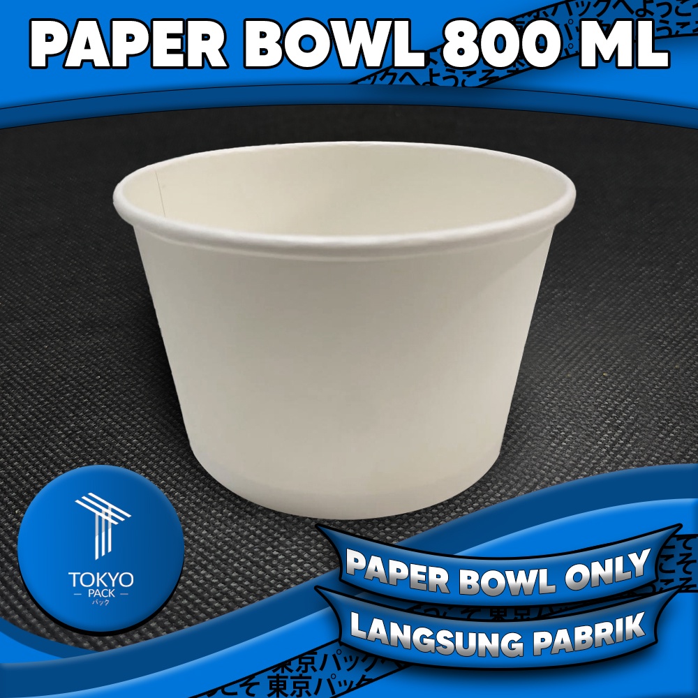 Jual Paper Bowl 800 ml / Mangkok Kertas / Rice Bowl Paper 800 ml MURAH ...