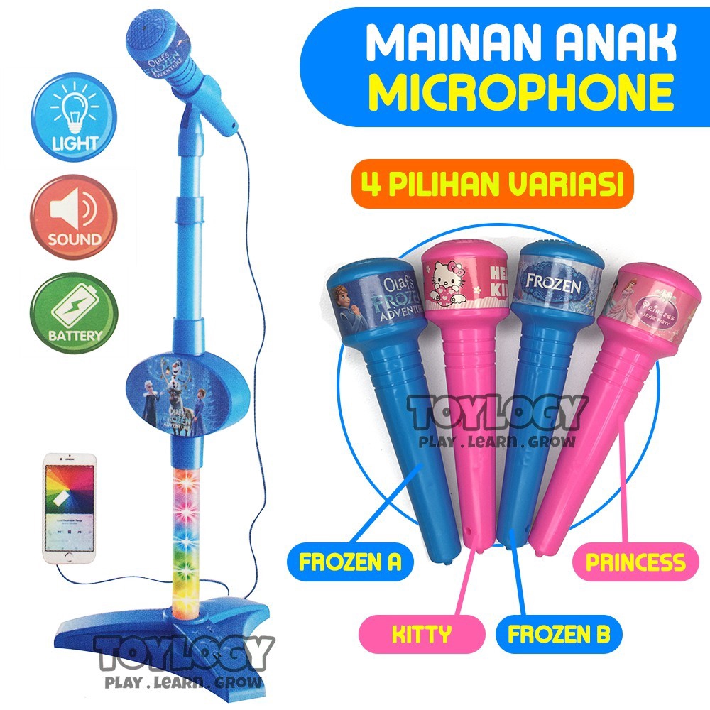 Jual Mainan Edukasi Musik Anak Perempuan Microphone Mic Frozen Kitty ...