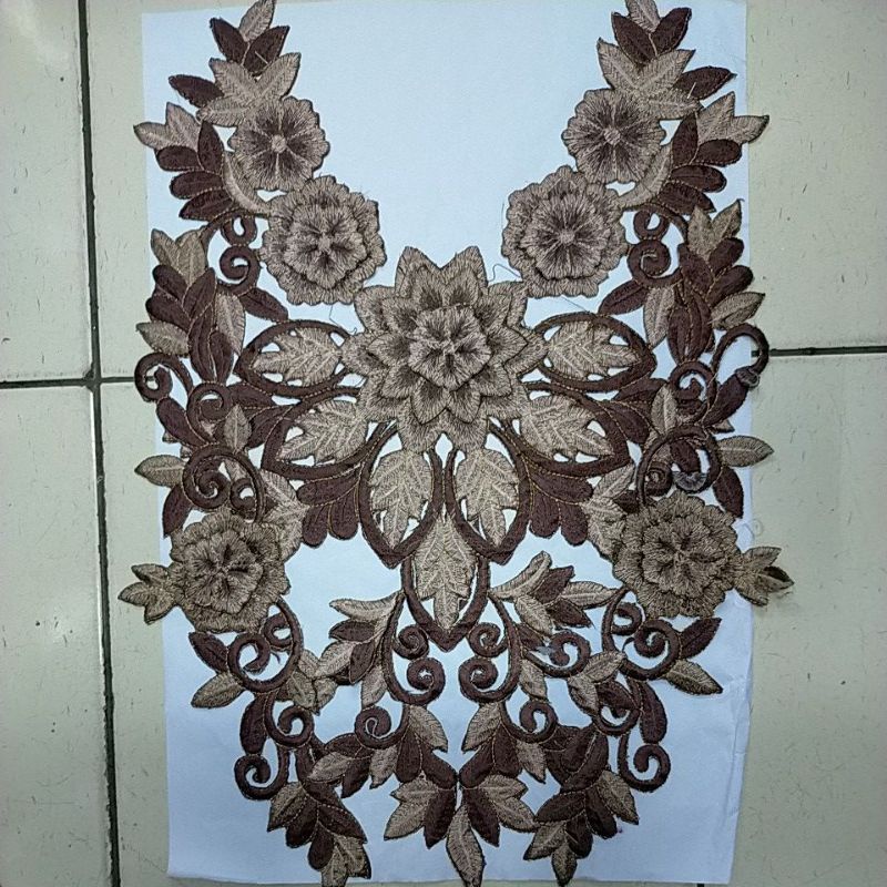 Jual Renda Aplikasi Kerah Bunga Besar | Shopee Indonesia