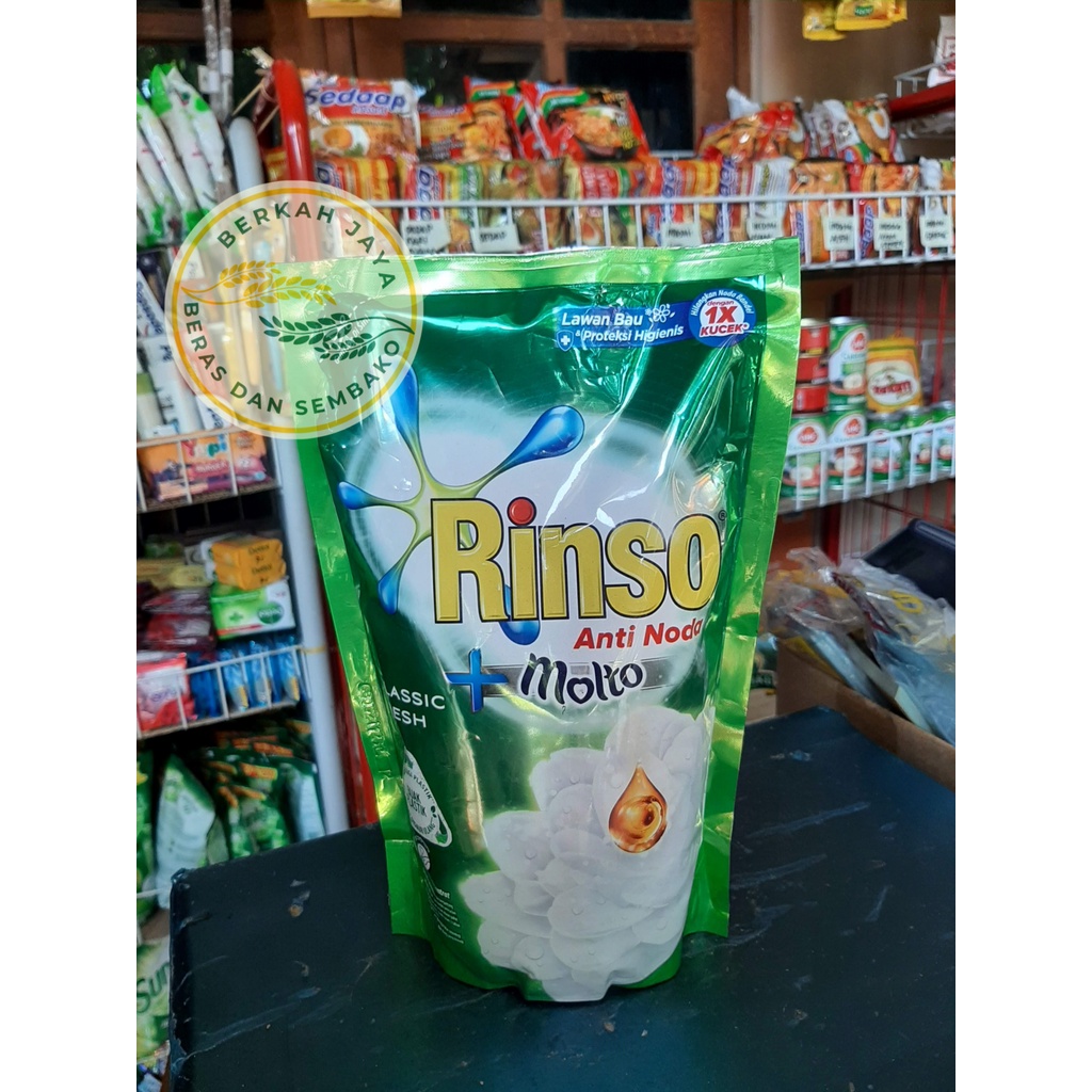 Jual Deterjen Rinso Anti Noda varian Classic Fresh 750 mL | Shopee ...