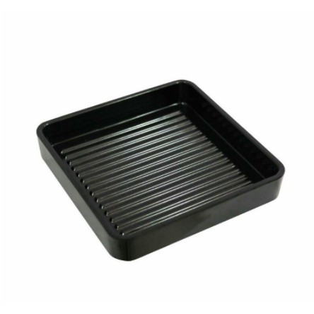 Jual Hoover Plate Piring Saji Tempat Daging Hitam Stoneware Melamine ...