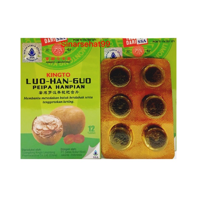 Jual Kingto luo han guo peipa hanpian permen lohanko untuk batuk ...