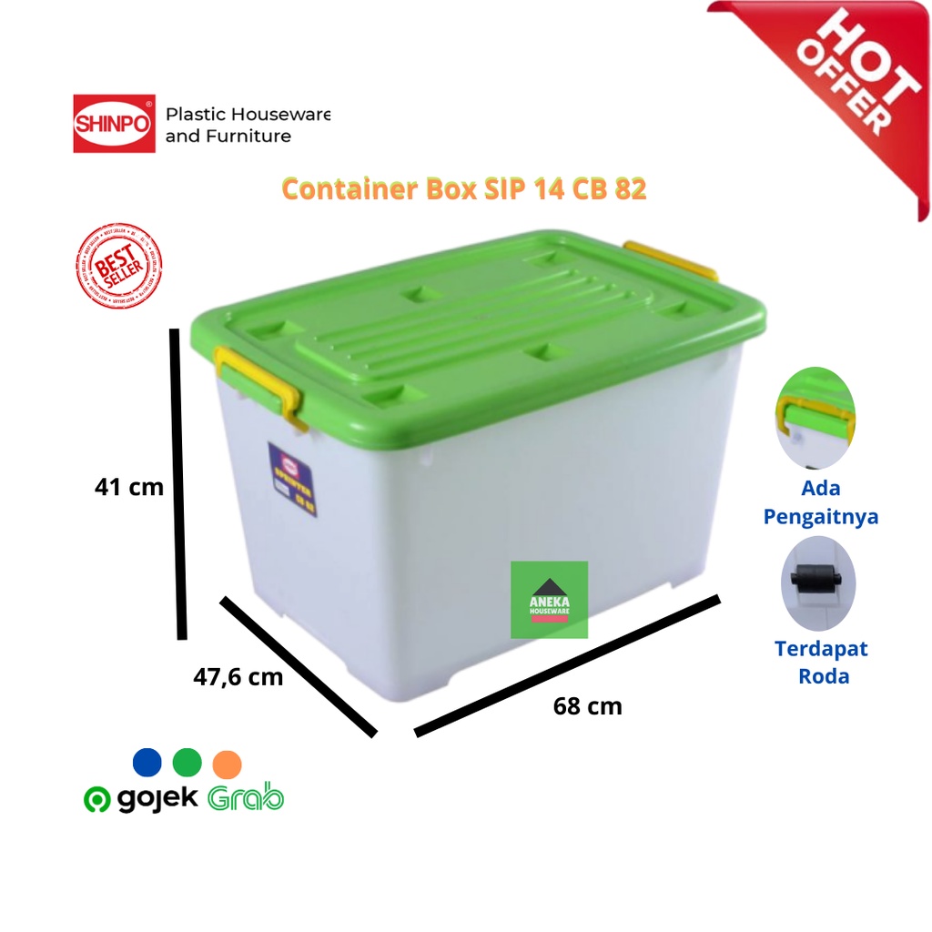 Jual Container Box Plastik CB 82 liter SIP 146 Shinpo Sprinter | Shopee ...