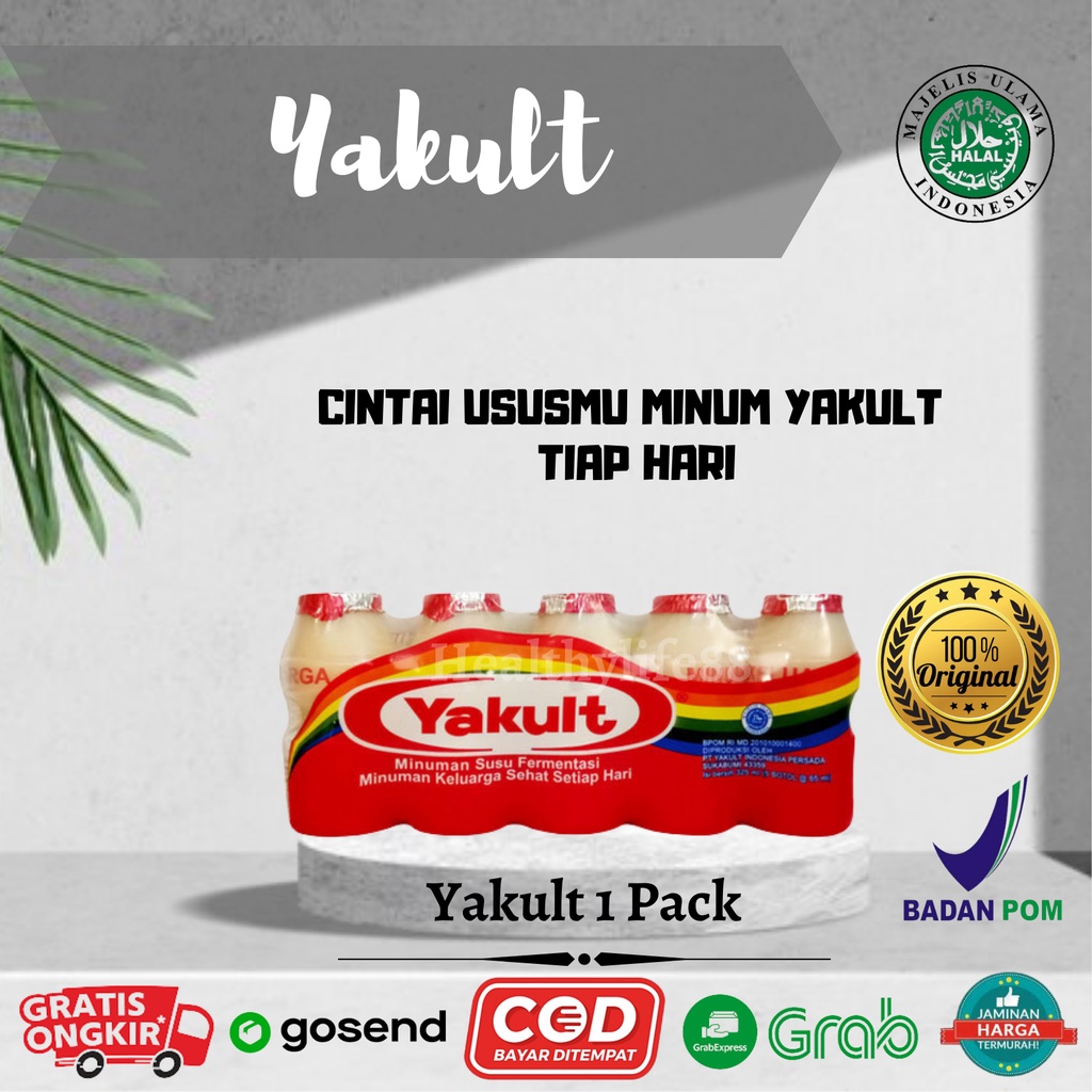 Jual Yakult Minuman Susu Fermentasi Probiotik Kesehatan 1 Pak / Pack ...