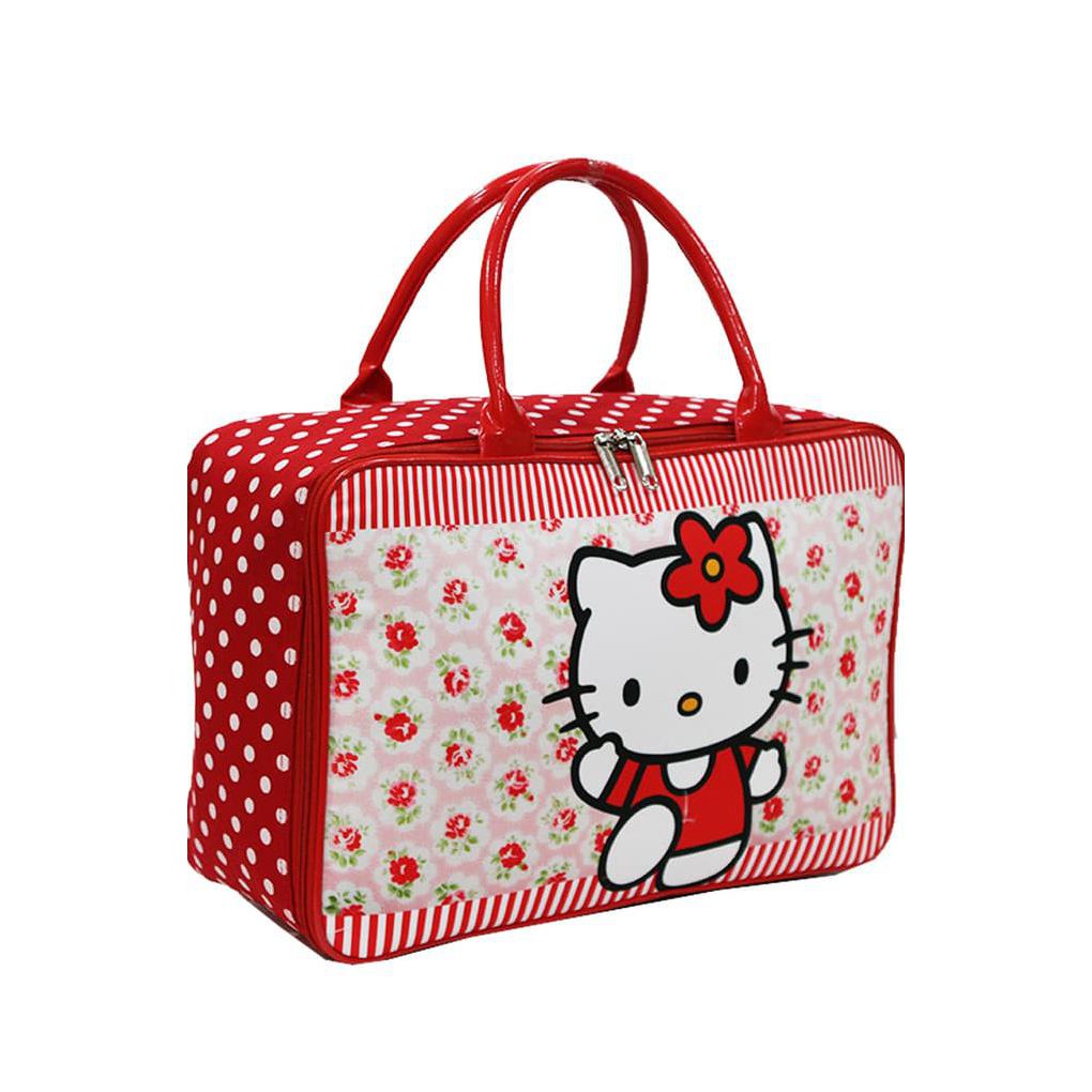 Jual Travel Bag Anak Karakter Hello Kitty Bahan Kanvas - Merah | Shopee ...