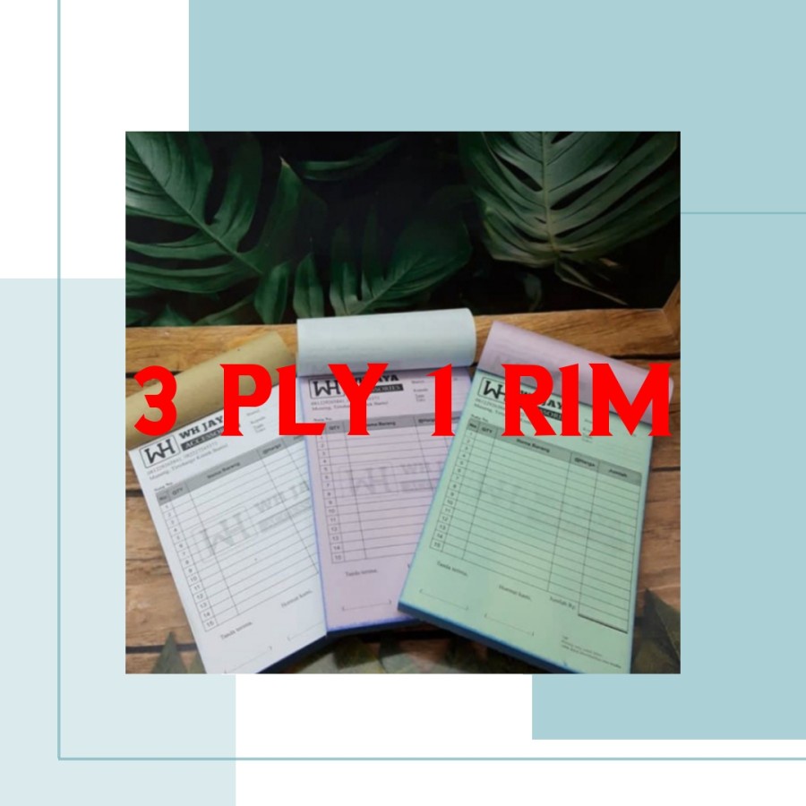 Jual CETAK NOTA 3 PLY 1 RIM / KERTAS NCR / NOTA CUSTOM / NOTA OLSHOP ...
