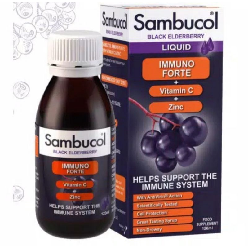 Jual Sambucol Immuno Forte 120ml Immunity vitamin untuk daya tahan ...