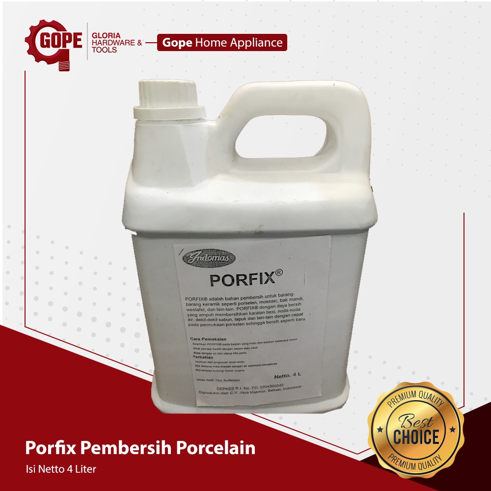Jual Porstex Porfix Pembersih Keramik Porcelain Kemasan Galon 4 Liter ...