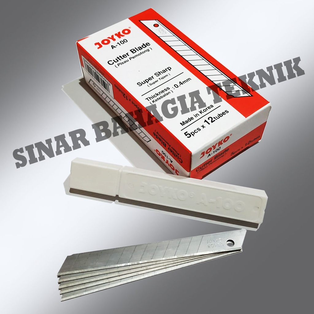 Jual ISI CUTTER KECIL JOYKO A100 KOREA - ISI PISAU CUTER A 100 - TAJAM ...