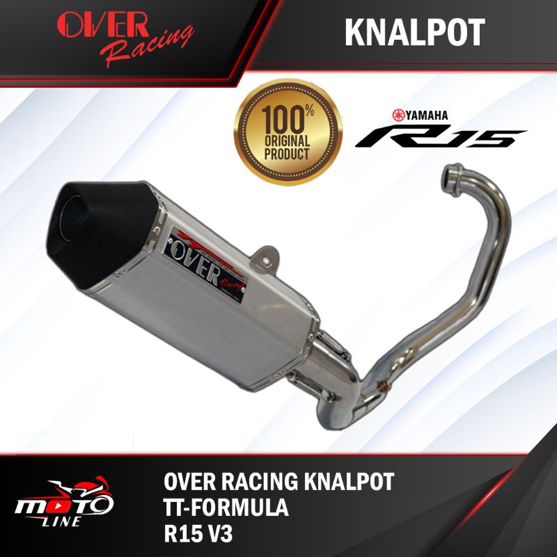 Jual knalpot r15 v3 over racing TT formula | Shopee Indonesia