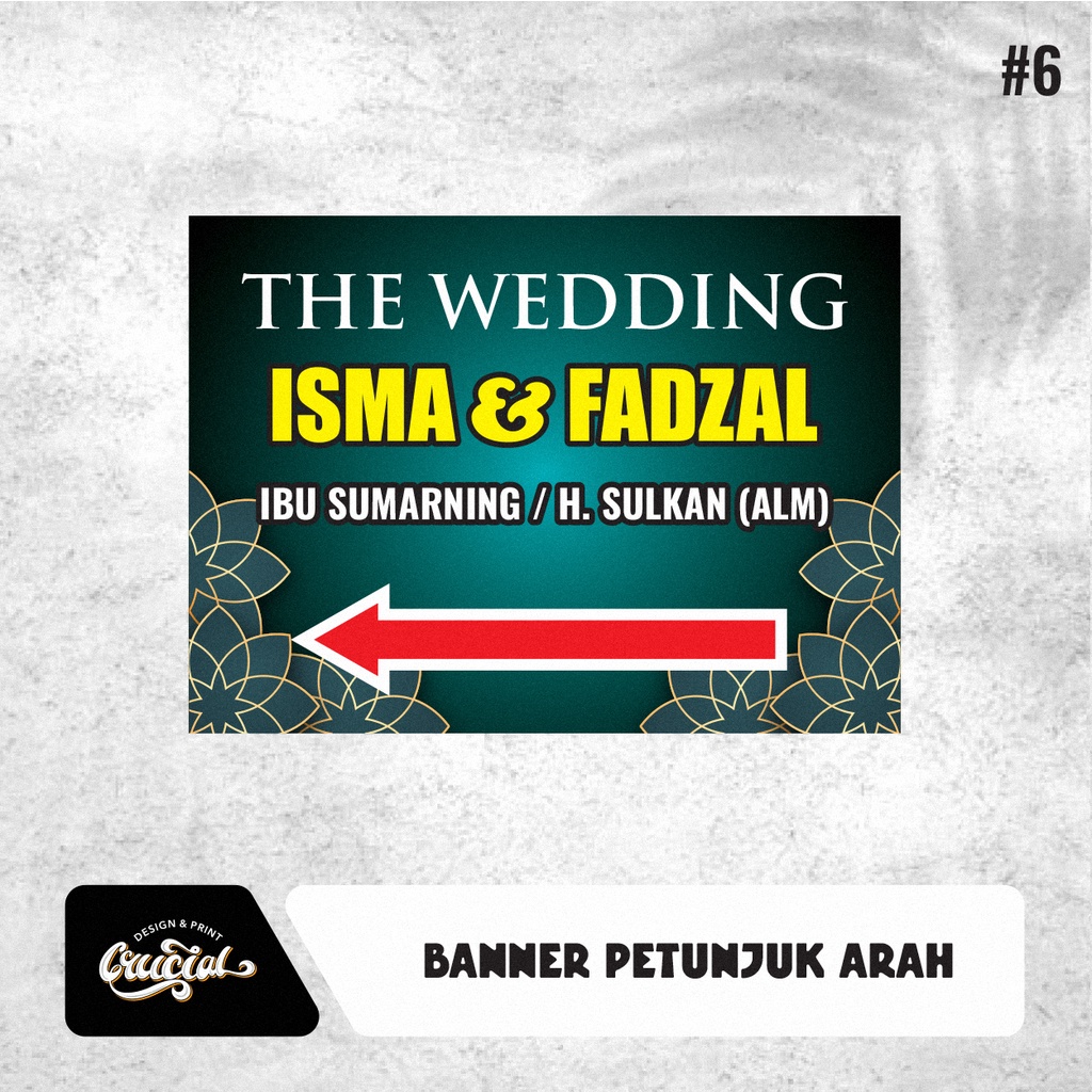 Jual Banner Petunjuk Arah Pernikahan JDM | Shopee Indonesia
