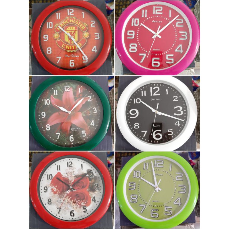 Jual jam dinding ON Time uk.29cm | Shopee Indonesia