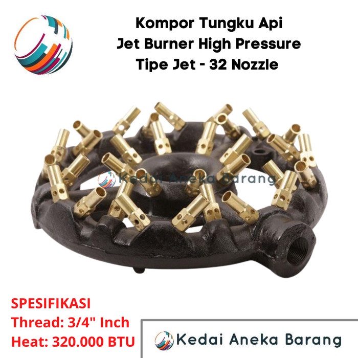 Jual Kompor Jet 32 Nozzle Burner Tungku Api High Pressure Tekanan ...